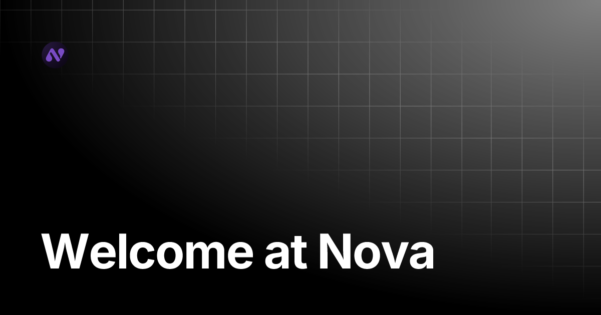 Welcome at Nova | nova-agents